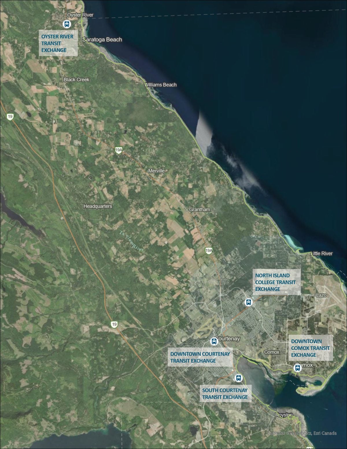 Comox Valley Transit Exchanges - Comox Valley Regional Transit