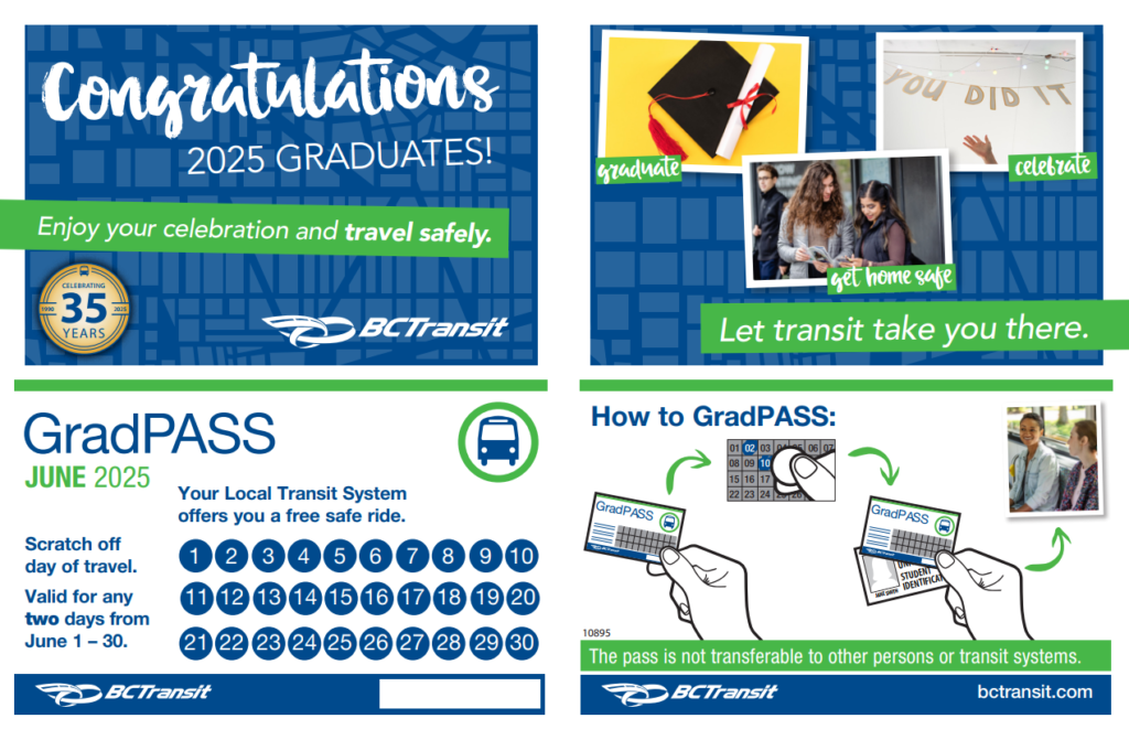 Nanaimo Student Bus Passes & GradPASS Fares | BC Transit
